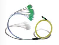 China MPO Patch Cord Fanout Fiber Optic Connectivity 850nm 1310nm MTP Fanout Cable for sale