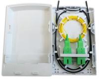China 2 Ports Optical Termination Outlet Box For SC Simplex Or LC Duplex for sale