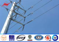 China 10M galvanized steel Electrical Power Pole for transmission 69KV line for sale