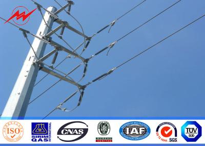 China 10M galvanized steel Electrical Power Pole for transmission 69KV line for sale