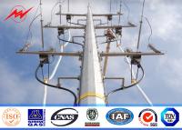 China 8M powder coating Electrical Power Pole for distribution and transmission line for sale