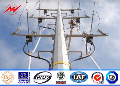 China 8M powder coating Electrical Power Pole for distribution and transmission line for sale