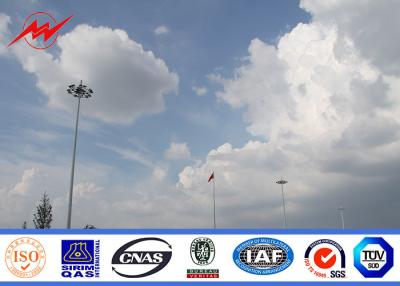 China Windproof Hot Dip Galvanized High Mast Tower , Airport Metal Light Pole for sale