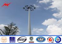 China 25m blasting stadium high mast pole seaport lighting with winch for sale