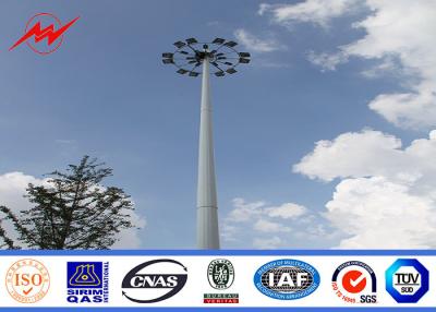 China 25m blasting stadium high mast pole seaport lighting with winch for sale