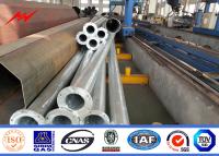 China 132 KV 26Mts Steel Galvanized Tubular telescopic poles with Multi Sided Bitumen for sale