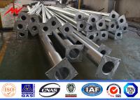 China Dual Outreach 12M Galvanized Steel Pole Powder Coating for Road Lighting for sale