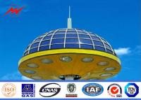 China 8 Sides 4mm Painting 35M  High Mast Pole for Plaza Lighting with Winch for sale