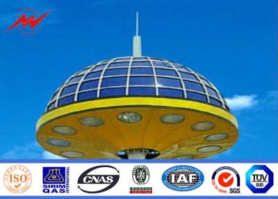 China 8 Sides 4mm Painting 35M  High Mast Pole for Plaza Lighting with Winch for sale