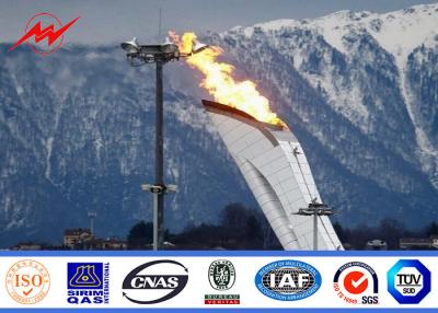 China 45m football stadium high mast pole lighting with lifting system for sale