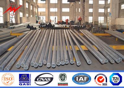 China 132KV Q345 Material 4mm Electric Power Pole 3 Sections with Climbing Rung for sale