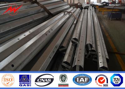 China 110KV Gr65 Material 22m Electric Power Pole 3 Sections with Bitumen for sale