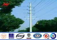 China Durable Gr65 60FT 1280KG Load Steel Utility Pole with Galvanized Cross Arm for sale