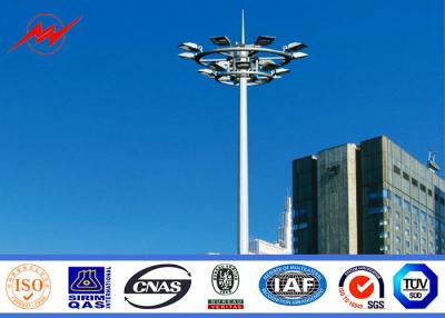 China Outdoor 80M Galvanized Painting High Mast Pole with Lifting System for sale