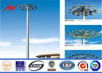 China Hot dip galvanization led stadium lighting High Mast Pole for seaport lighting for sale