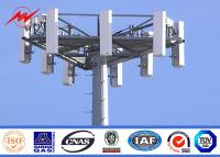 China Round Tapered Mast Steel Structure Mono Pole Tower , Monopole Telecom Tower for sale