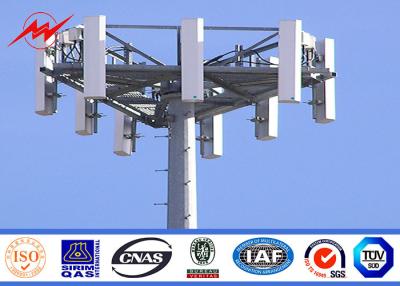 China Round Tapered Mast Steel Structure Mono Pole Tower , Monopole Telecom Tower for sale