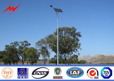 China Powder Coating 12m Single Arm Galvanized Steel Pole for Street Lighting for sale