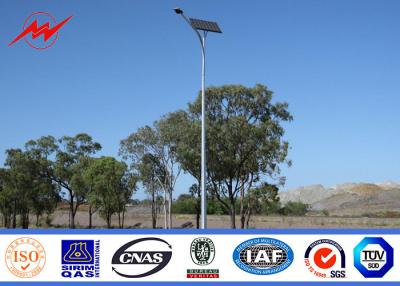 China Polygonal Single Cross Arm Steel Galvanised Street Light Pole for sale