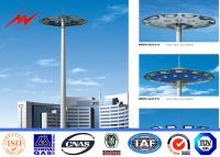 China Blasting 5 sections 55M Q345 High Mast Pole with Lifting System for sale