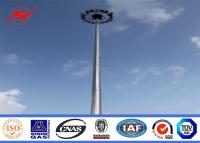 China 25 meter multisided powder coated high mast pole with 6*1000 Watt HPS for sale