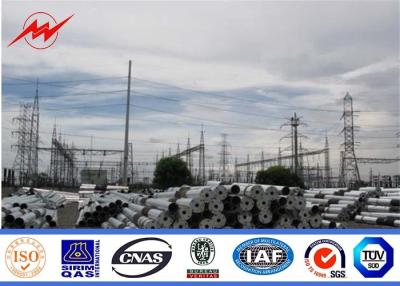 China Octagonal galvanization electrical power pole for transmission pole for sale