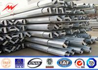 China Class One 8M Galvanized Electric Power Pole 3mm for 69KV Transmission Line for sale