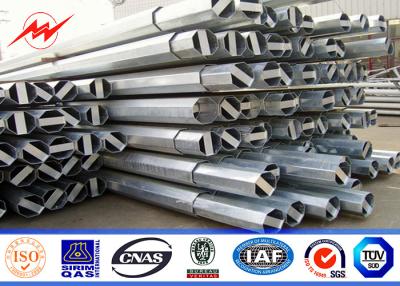China Class One 8M Galvanized Electric Power Pole 3mm for 69KV Transmission Line for sale