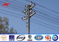 China Hot dip galvnaized Electric Power Pole 8m height  for 132KV Transmission Line for sale