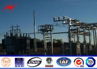 China Conical 3.5mm thickness electric power pole 22m height with three sections for transmission for sale