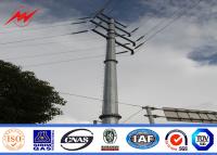 China 69KV steel pole 25ft Galvanized Steel Pole with cross arm for sale