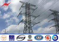 China Galvanization Single Circuit Steel Electrical Power Pole For Transmission for sale