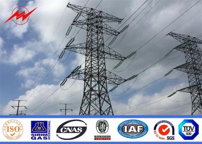 China Galvanization Single Circuit Steel Electrical Power Pole For Transmission for sale