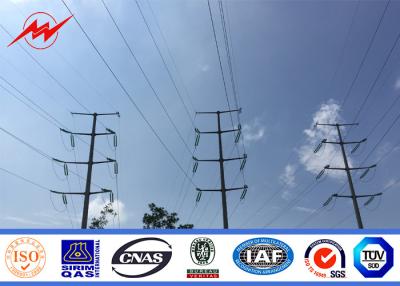 China Hot dip galvanized steel poles Steel Utility Pole for 69kv transmission for sale