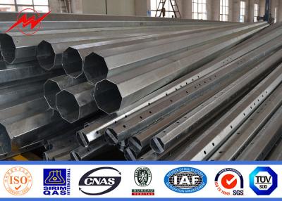 China Low Voltage Hot Rolled Steel Electric Light Pole With HDG Powder Coating for sale