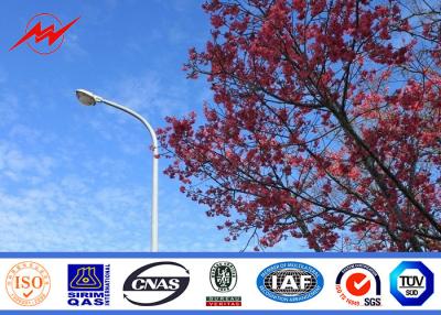 China Professional 12m One Arm Street Parking Lot Light Poles 3mm Thickness for sale