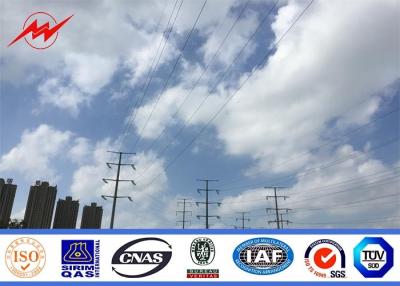 China 11KV Multi Sided Electric Telescoping Pole , Hot Dip Galvanised Steel Pole for sale