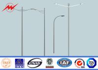 China 6m Dual Outreach Eco Powder Coating Outside Driveway Light Pole 160km/h Wind Speed for sale