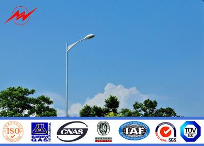 China Street Lighting Single Bracket Parking Light Poles 5m Height 3mm Thickness for sale