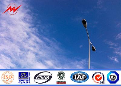 China Road Powder Coating Solar Street Light Poles With Single Bracket 20w - 400w for sale