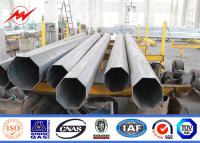 China 10m HDG Tapered Galvanised Steel Pole for 11kv Power Transmission / Square for sale