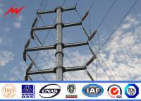 China Powder coating 69kv Q345 Steel Utility Pole for electrical power line for sale
