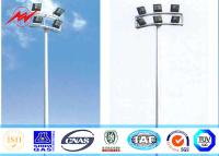 China 12 sides 40M High Mast Pole Gr50 material with round panel 8 lights for sale