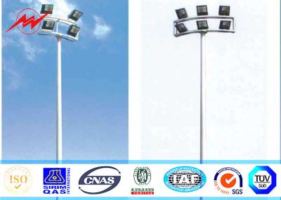 China 12 sides 40M High Mast Pole Gr50 material with round panel 8 lights for sale