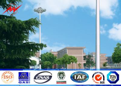 China 30M 12 lights High Mast Pole with 300kg rasing system for football field for sale