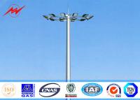 China Differernt sections 22M Round High Mast Pole with operation platform ladder protection for sale