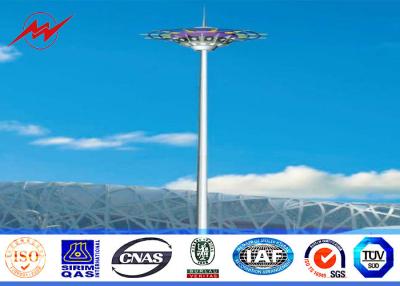 China 70 meters in height High Mast Pole with circular lantern panel for flood lighting for sale