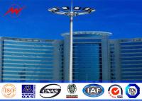 China 30meters power coating High Mast Pole with CCTV installation for airport lighting for sale