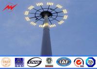 China 40 meters powder coating galvanized High Mast Pole with 300kg rasing system for airport area lighting for sale