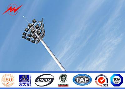 China Plaza Lighting 1000W Painting 80M High Mast Outside Light Pole , BV for sale